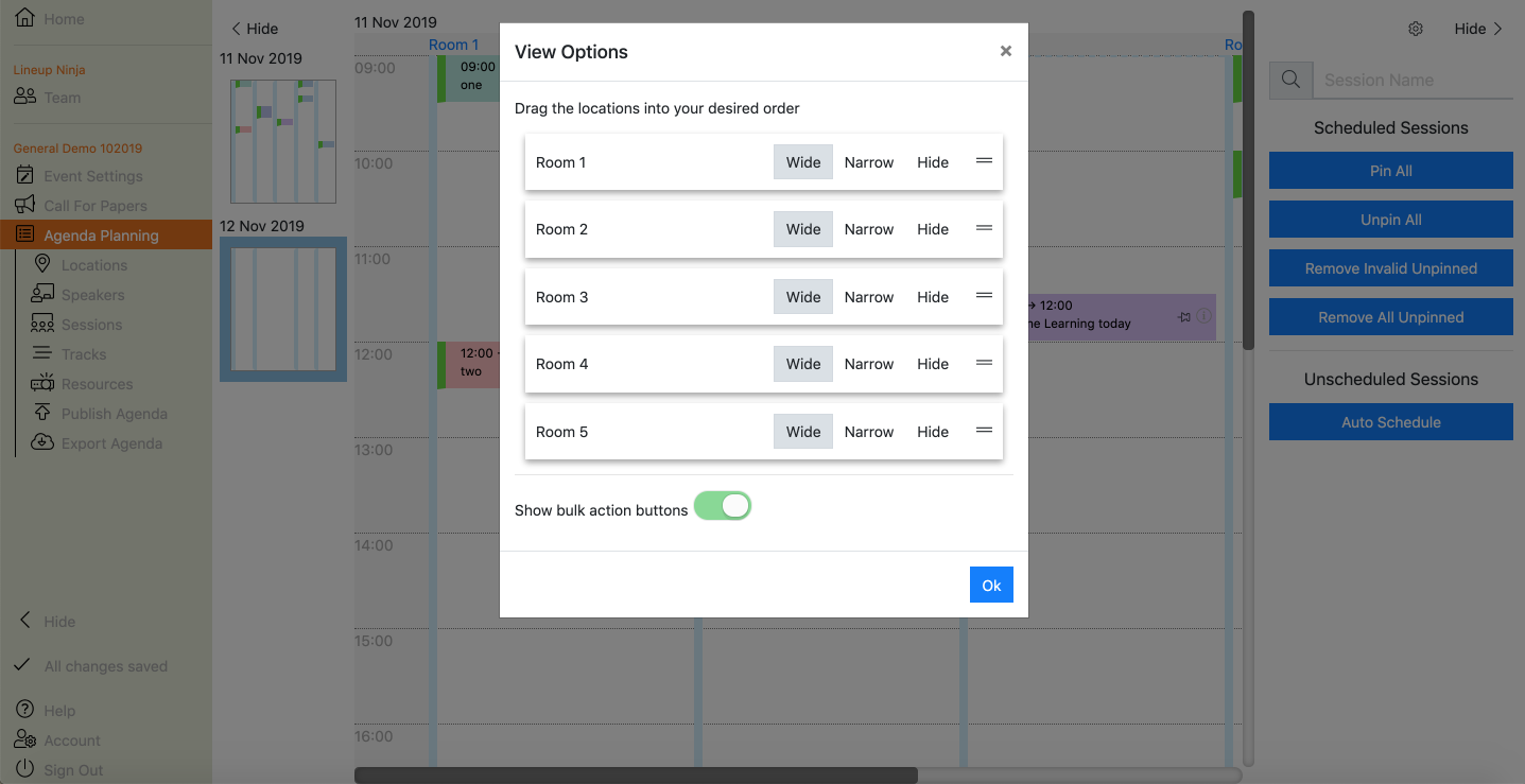 Agenda Planning :: Lineup Ninja Documentation